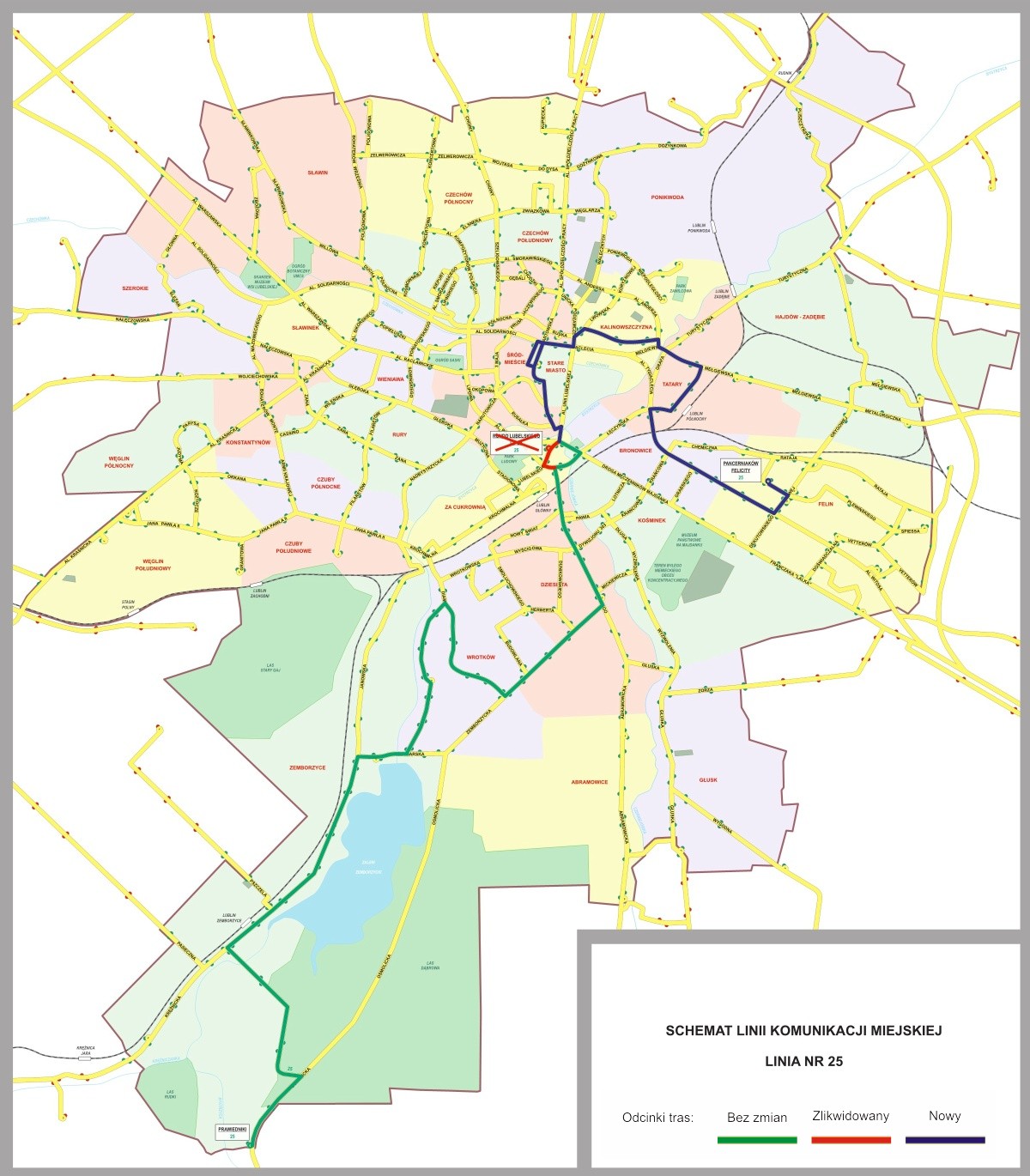 Schematy linii komunikacji miejskiej ważne od 2 września br.